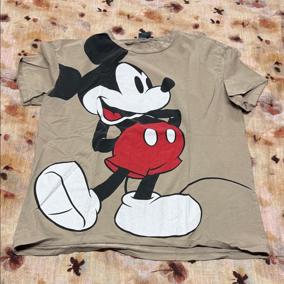 Zara | Tops | Zara Beige Disney Graphic Tee | Poshmark